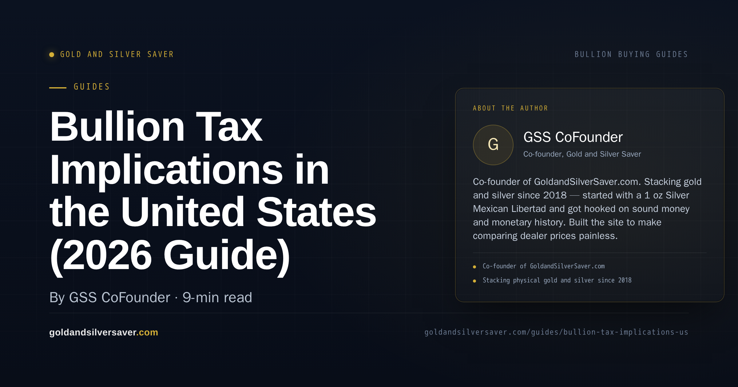 Bullion Tax Implications in the United States (2026 Guide)
